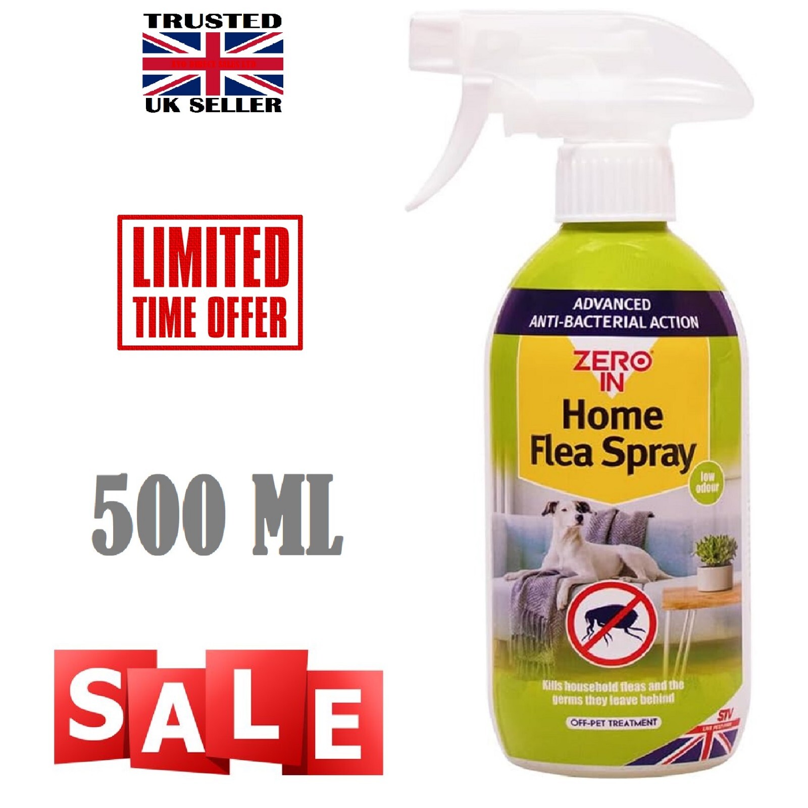 Flea Killing Spray For Dogs Cat Bed Kennel Carpets Home Flea Treatment ...