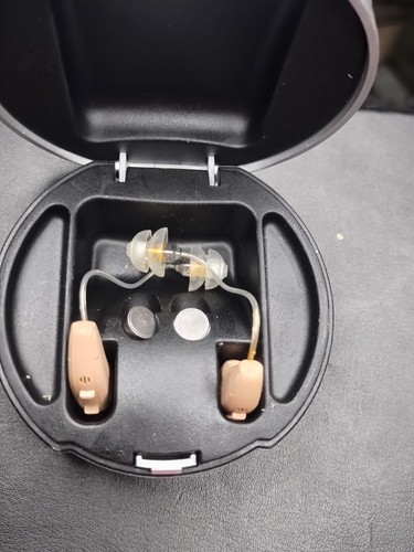 2021 Miracle Ear Hearing Aid kit, leather box Ric ME 5200/ME 4200 M ...