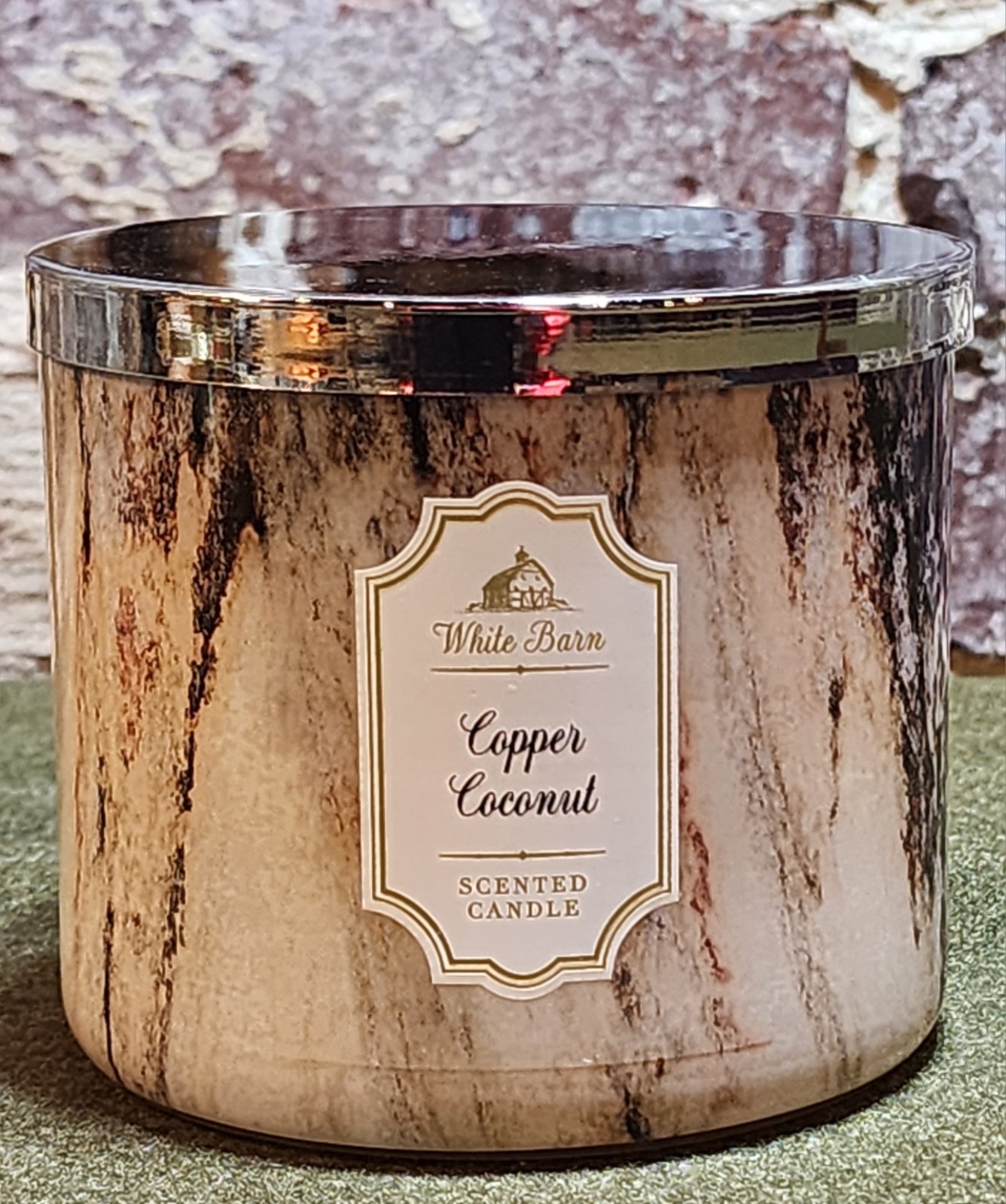White Barn, BBW, Copper Coconut 14.5oz 3 Wick Candle, Amber Marble ...