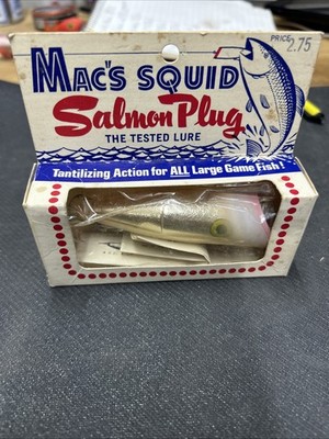 Mac's Squid vintage salmon plug made in usa super cool old plug NIB | eBay