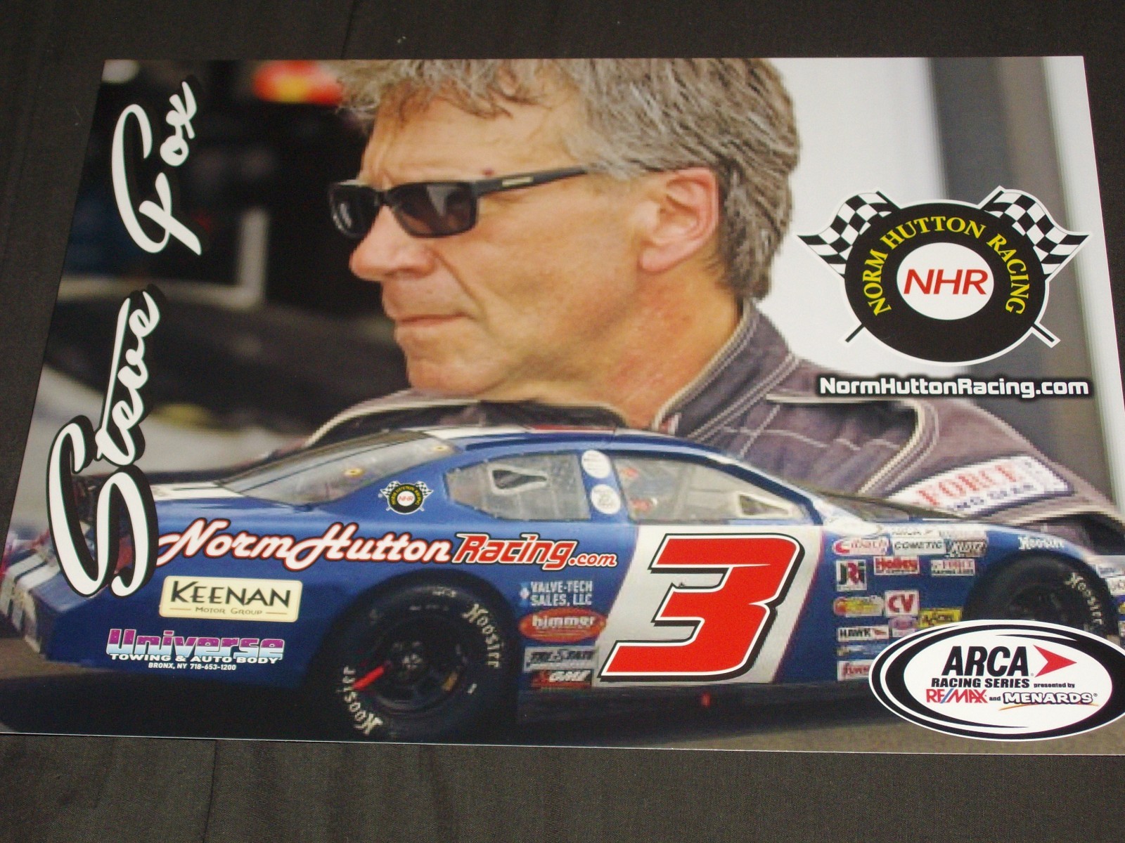 2015 STEVE FOX #3 NORM HUTTON RACING ARCA NON-NASCAR POSTCARD | eBay