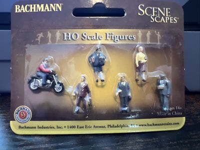 BACHMANN HO SCALE CITY PEOPLE MOTORCYCLE figures train people bike ...