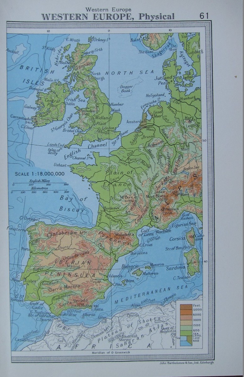 Map Of Europe Peninsulas
