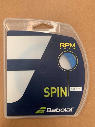 New BabolaT RPM TEAM 125/17 Gauge 12M Set Tennis String, Blue | eBay