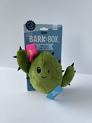 BARK Consuela The Cactus Flower Soft Plush Squeak Dog Toy Bark Box NWT ...
