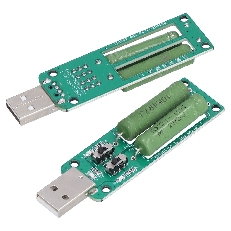 2Pcs/set USB Load Tester Adjustable Resistor Electronic Test Module 1A ...