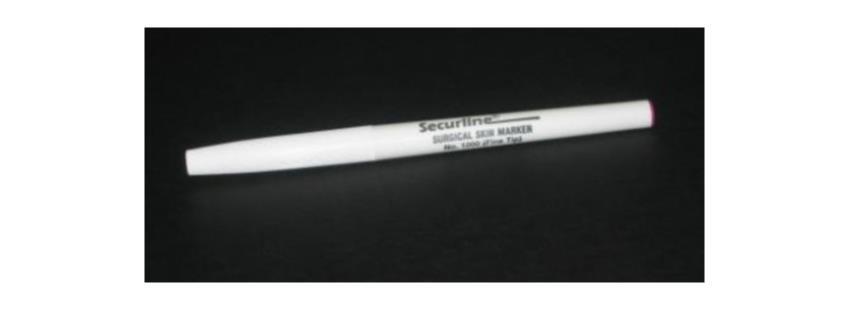 McK Skin Marker Securline Gentian Violet Tapered Tip Ruler Sterile Box ...