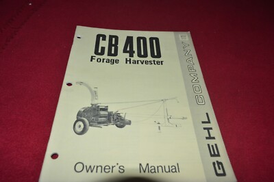 Gehl 400 Forage Harvester Operator's Parts Manual MFPA | eBay