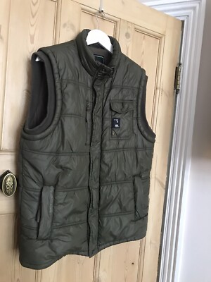 Crosshatch Quilted Body Warmer Gilet Large. Green. Thick And Warm ...