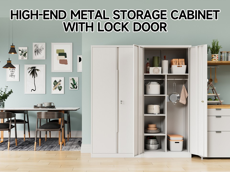 Metal Wardrobe Cabinets with Lock,Clothing Locker Storage Cabinets ...