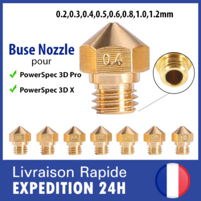 Brass Nozzle Nozzle for PowerSpec 3D Pro, PowerSpec 3D X 3D Printer ...