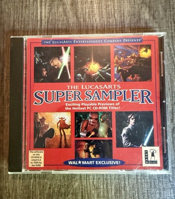 VINTAGE 1997 WALMART EXCLUSIVE LucasArts Super Sampler Game PC CD-ROM ...