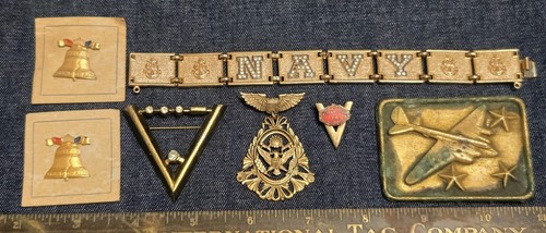 WWII Sweetheart Bracelet V For Victory Homefront Lot WW2 | eBay