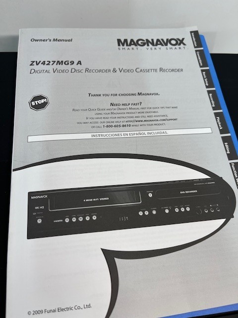 Maganavox ZV427MG9A Digital Video Disc Recorder Cassette Recorder For ...