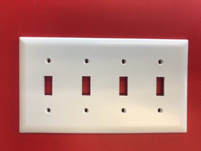 TP4-W 4-Gang 4 Toggle Wall Plate 1 Pack or MultiPack TradeMaster | eBay