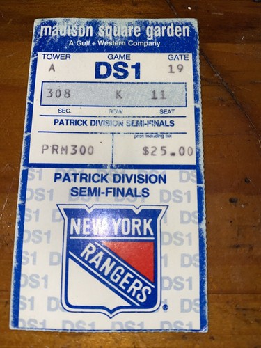 NY Rangers Playoff ticket stub | eBay