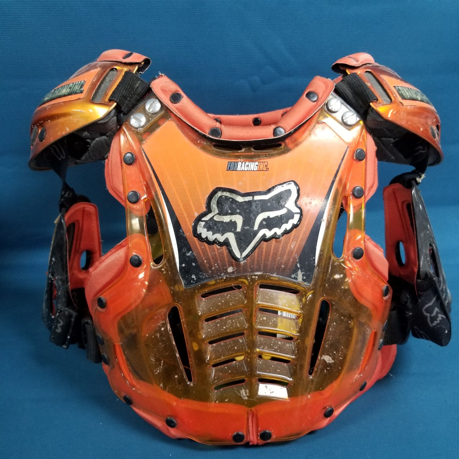 Vtg Y2K Fox Racing Orange/Black Chest Pad Body Armor Size Large - Used ...