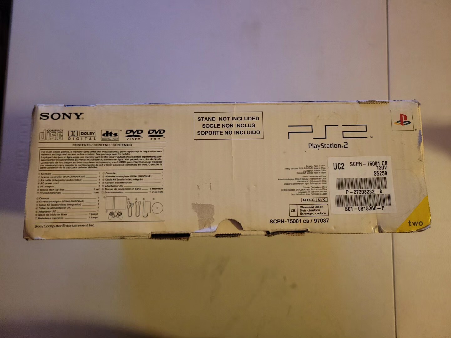 Sony Playstation 2 Console PS2 Slim System With Box/Plugs Doesn't Read ...