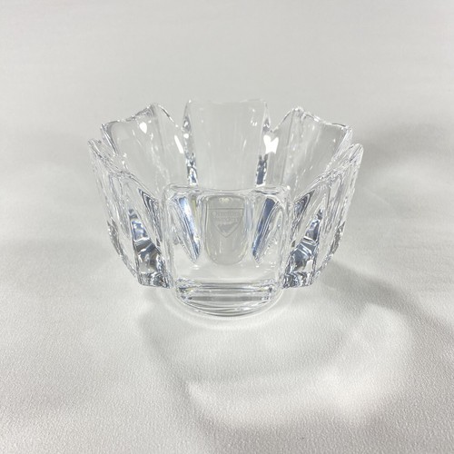 Orrefors Sweden Art Glass Corona Pattern 5” Crystal Bowl Candy Dish ...