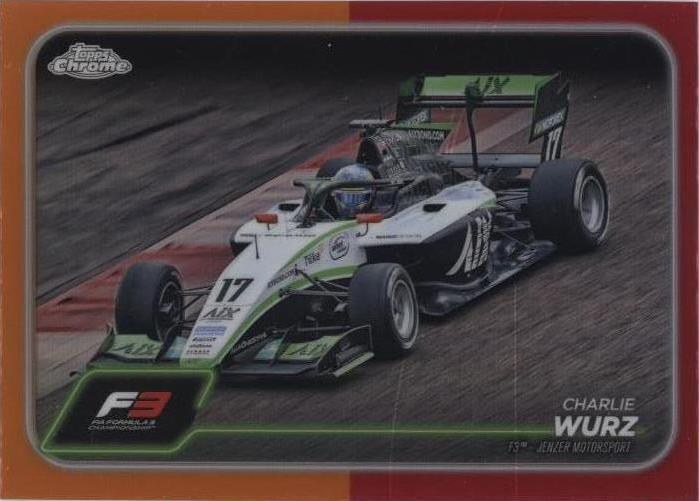 2024 Topps Chrome Formula 1 - F3 Cars Charlie Wurz #130 Orange & Red ...