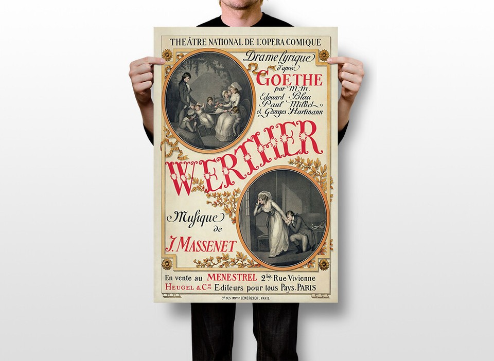 Opera Stage Goethe Werther Paris Vintage Art Wall Room Poster - POSTER ...
