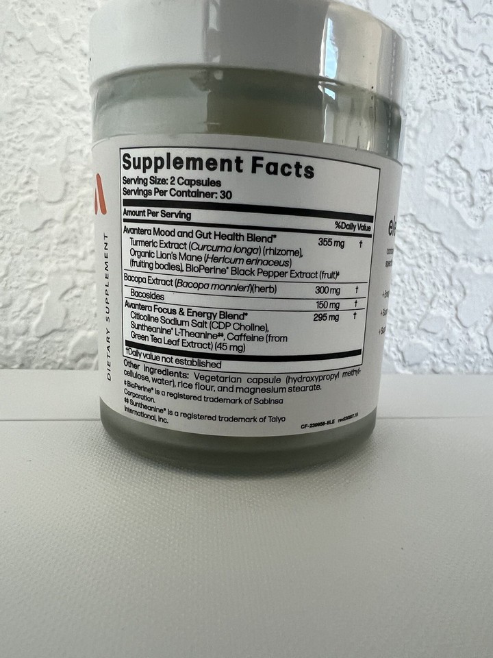Avantera Elevate , Helps ADHD Clear the Fog Supplement, 60 Capsules EXP ...