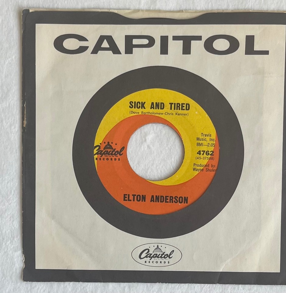 Elton Anderson-Life Problem-45-R&B/Swamp Pop- Capitol Company Sleeve ...