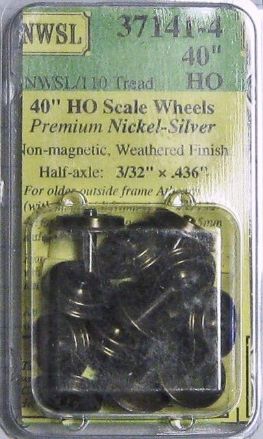 NWSL Northwest Short Line 37141-4 40" HO Scale Wheels for sale online ...