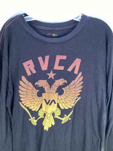 RVCA Designer Men's Street Art Sport Logo LS Tee Shirt Size L Black ...