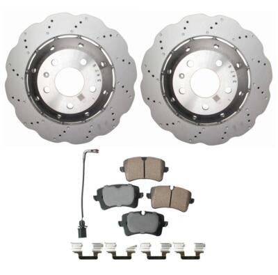 SHW OEM Rear Brake Kit 330mm Disc Rotors & Ceramic Pad Set For Audi RS5 ...