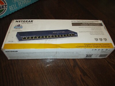 NETGEAR GS116NA Gigabit Ethernet Switch - Open Box 606449035001| eBay