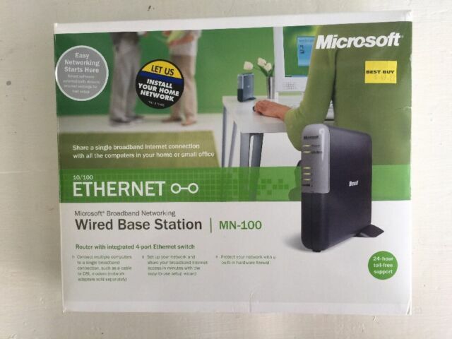 Microsoft Broadband Networking Mn-100 Wired Base Station Router for ...