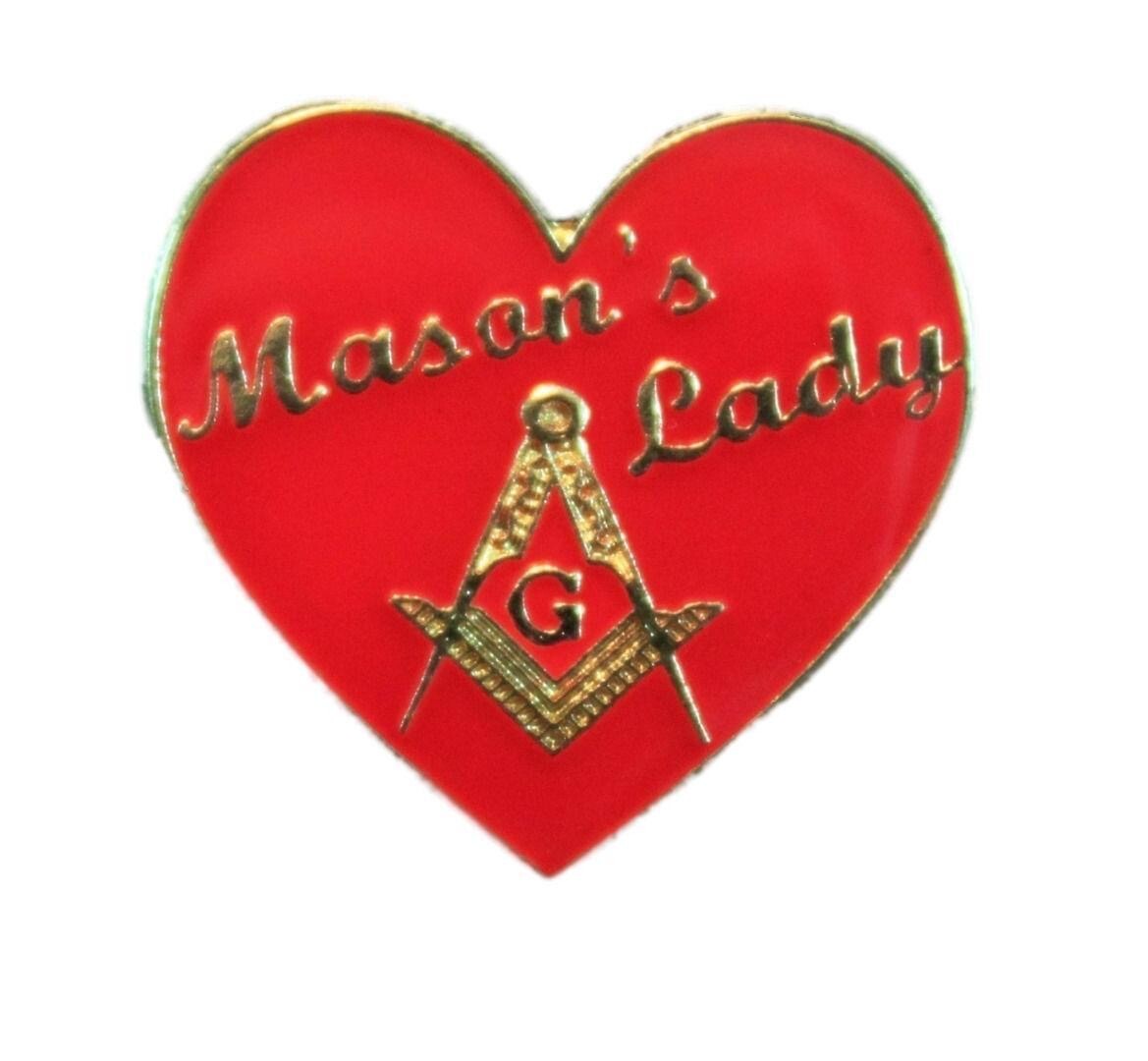 Masonic Ladies Freemason Lapel Pin Mason's Lady | eBay