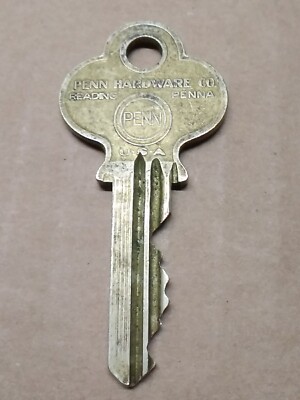 PENN HARDWARE # 64347 V House Trunk Padlock Lock Key USA Antique | eBay