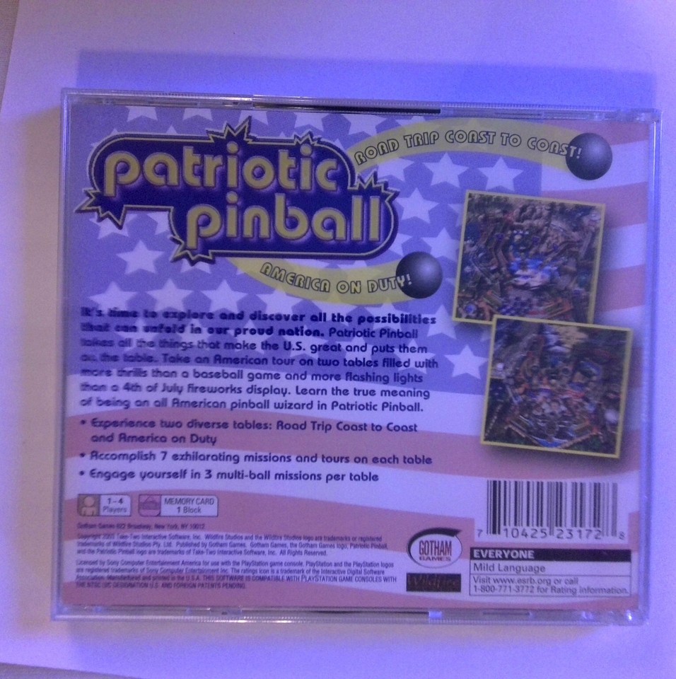 Patriotic Pinball (Sony PlayStation 1, 2003) Sealed 710425231728| eBay