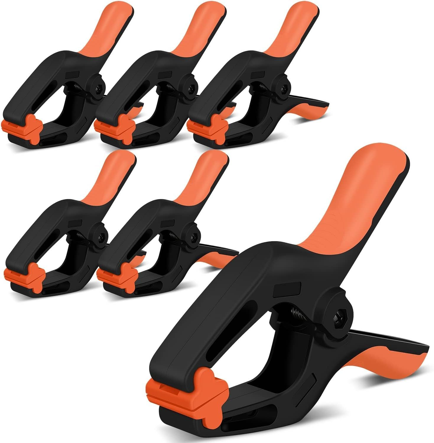 HORUSDY 7-inch Spring Clamps Heavy Duty, 6-Pack Large Plastic Orange | eBay