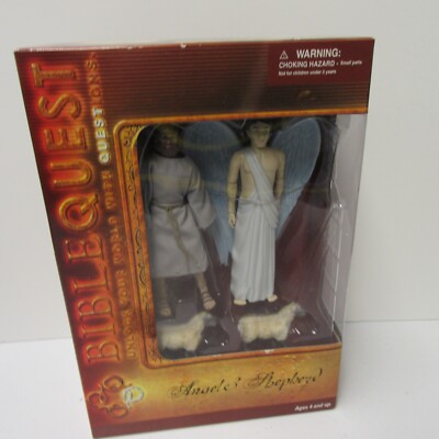 Bible Quest "ANGEL and SHEPHERD" Action Figures - Religious Christian ...