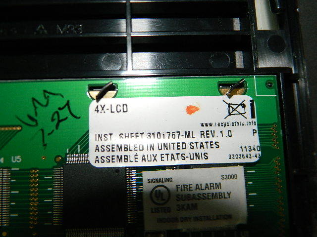 EST EDWARDS 4X-LCD REMOTE LCD ANNUNCIATOR SCREEN EST3X FIRE ALARM PART ...