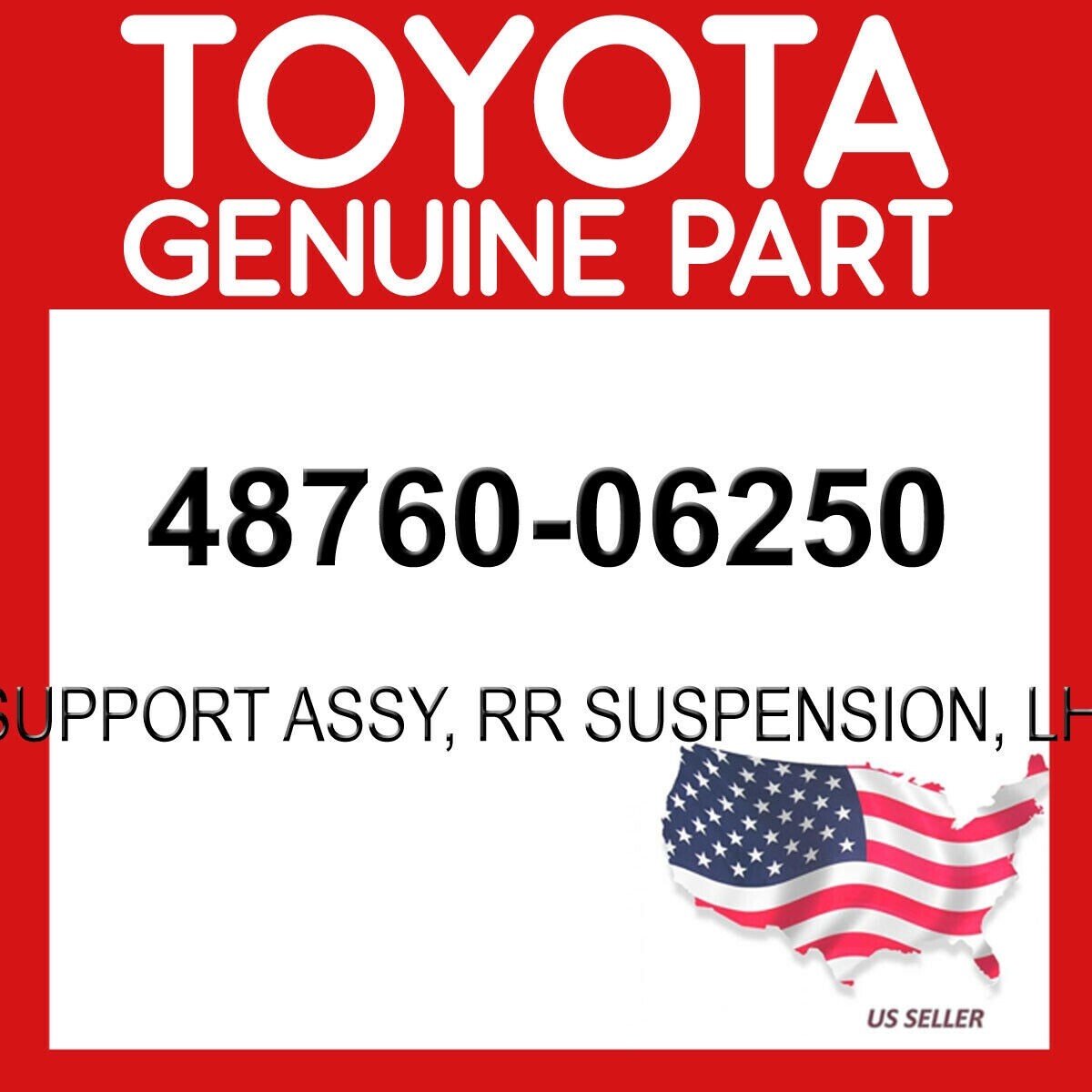 TOYOTA GENUINE OEM 48760-06250 SUPPORT ASSY, RR SUSPENSION, LH ...