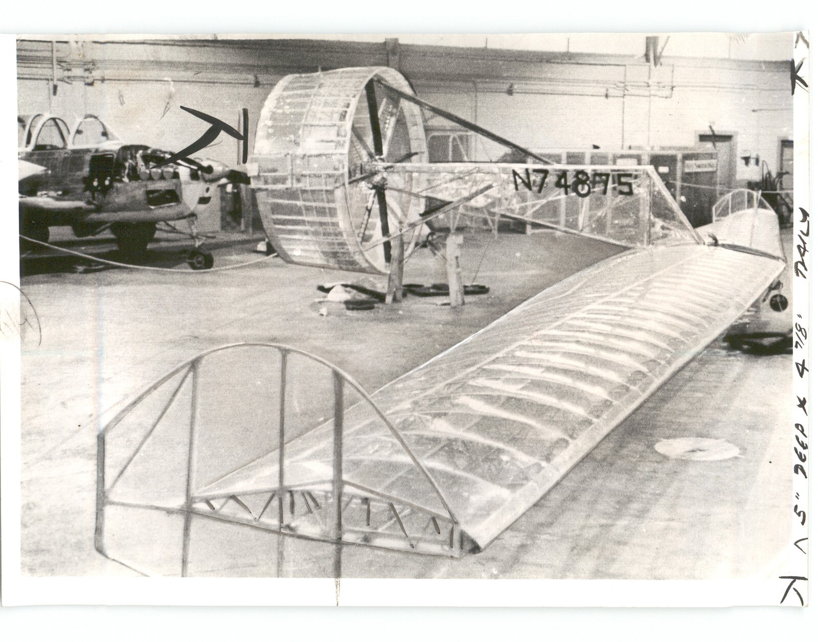 Strangely Designed PEDAL PLANE of Georgia Tech Student VINTAGE 1963 ...