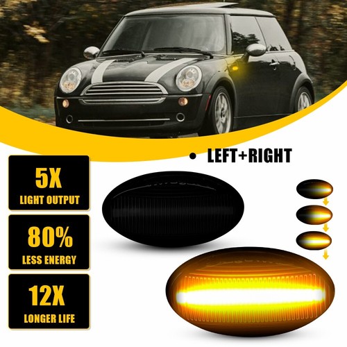 Smoke Lens Front Side Marker Fender Lights For MINI Cooper R50 R52 R53 ...