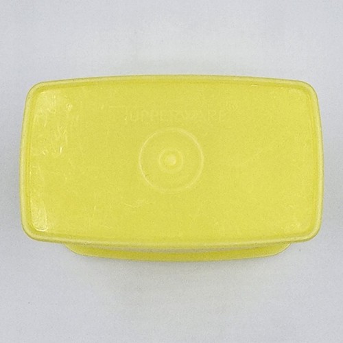 Vintage Yellow Tupperware Shelf Saver Tall Rectangle Plastic Reusable ...