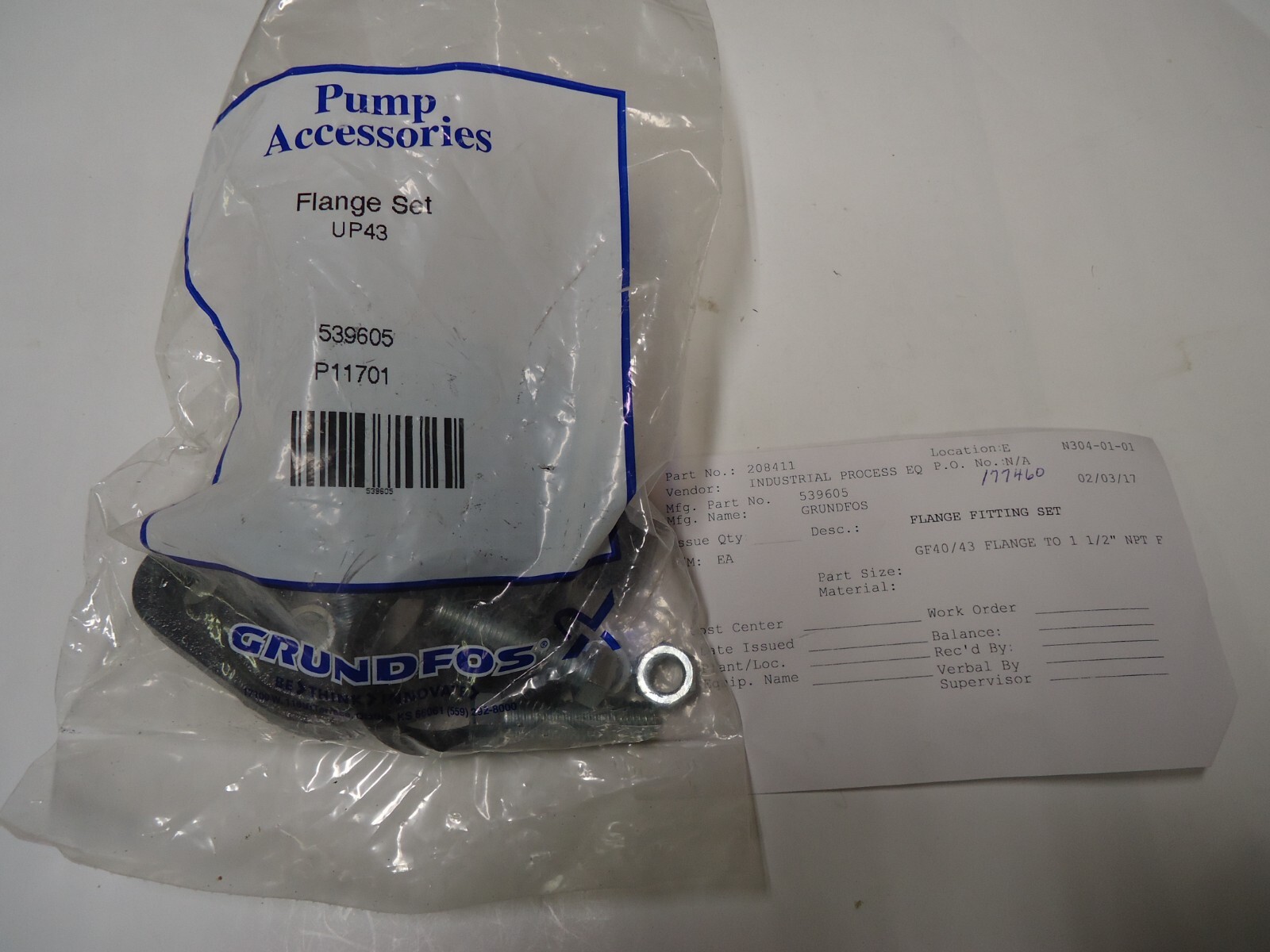 Grundfos 539605 Flange Set UP43 1-1/2" NPT "NEW" FLANGE FITTING SET | eBay