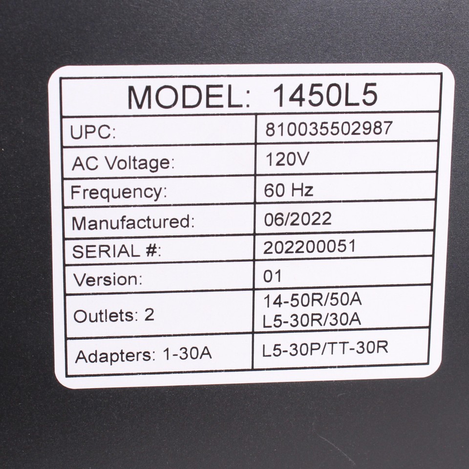 RV 30A 50A Amp Inverter Generator Parallel Companion Kit 125V 14-50 L5 ...