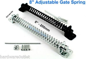 8" Adjustable Tension Door or Gate Spring Closer in Black or Zinc ...
