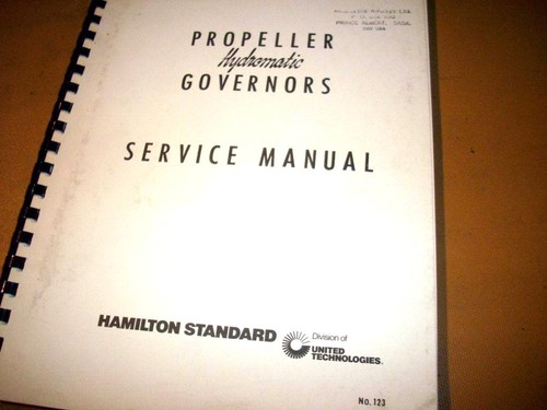 Hamilton Standard Hydromatic Propeller Governors Service Manual | eBay