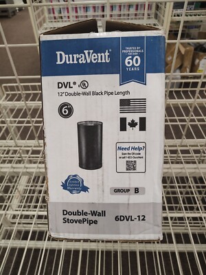DuraVent DVL 6DVL-12 6-Inch Galvanized Steel Double Wall Stove Pipe ...