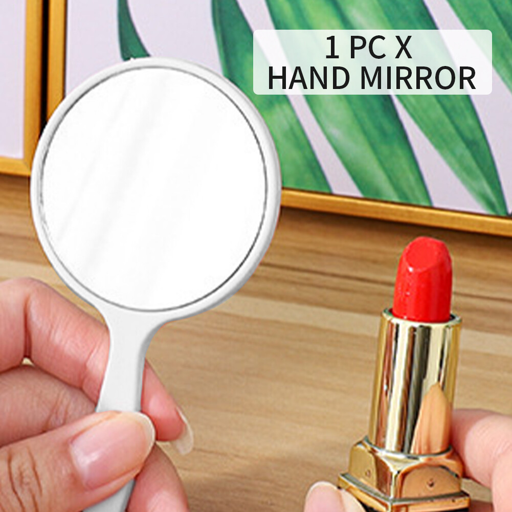 Cute DIY Travel Portable Hand Mirror With Handle Handheld Makeup Round ...