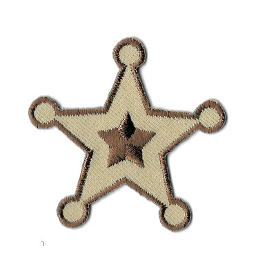 Sherrif - Badge - Star - Western - Police - Embroidered Iron On Patch ...