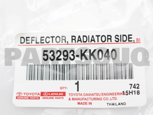 53293KK040 Genuine Toyota DEFLECTOR RADIATOR 53293-KK040 | eBay